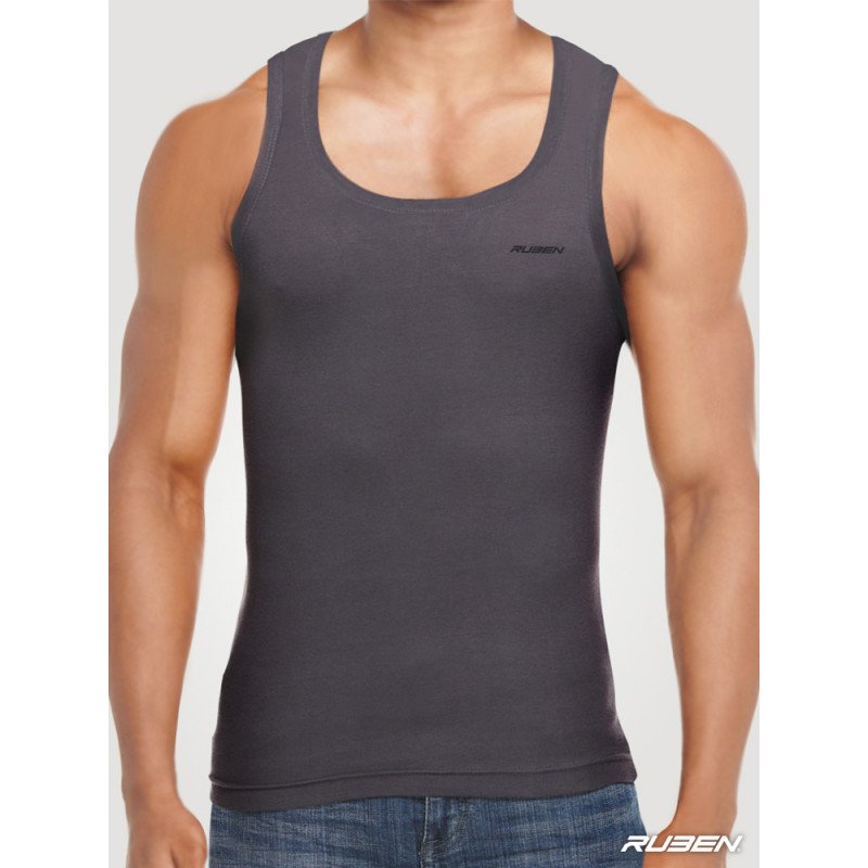 Dark Grey Racer Back Vest - Zoop