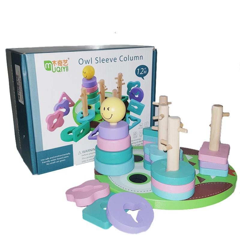Wooden Owl Sleeve Column - Kids Island - Toys & Baby Shop
