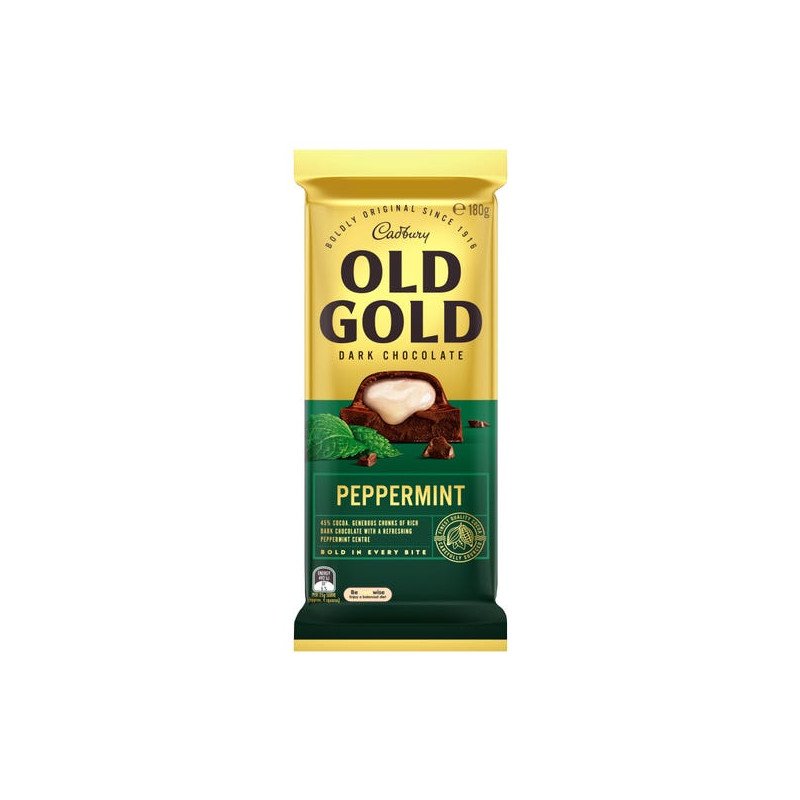 Cadbury Old Gold Dark Chocolate Peppermint 180G - The Factory Outlet