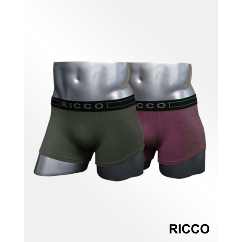 Men's Solid Melange Maroon and Dark Green Premium Trunks - Zoop