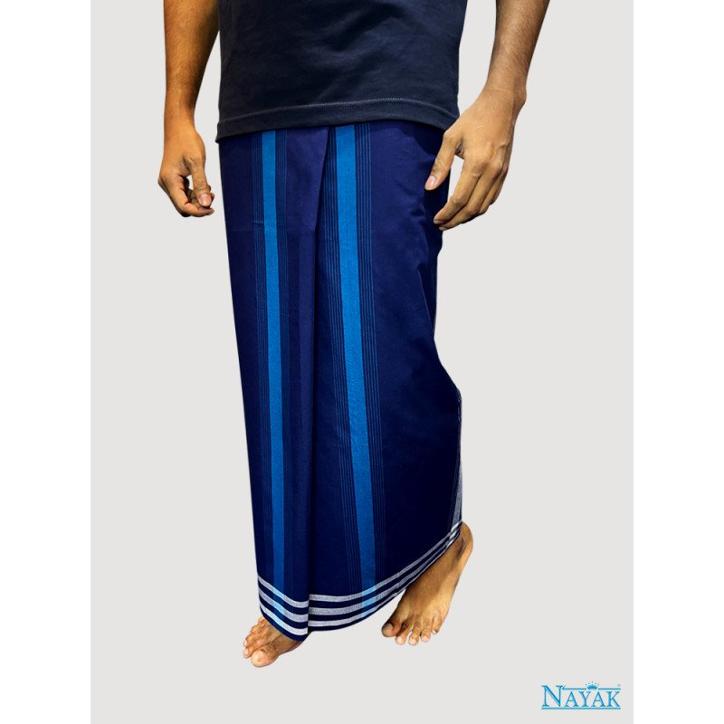 Men's Premium Royal Blue Sarong - Zoop