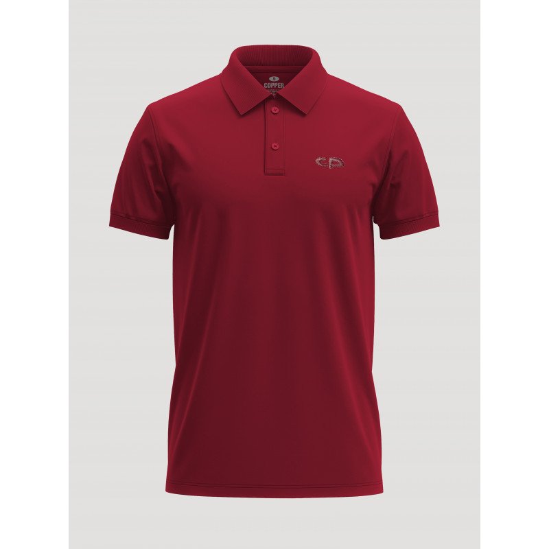 Men's Blood Red Smart Fit Polo - 770-C2 - Zoop