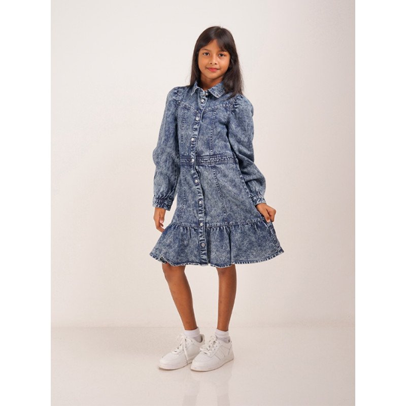 Girl's Denim Dress - The Factory Outlet