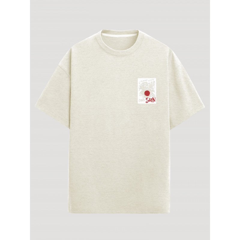 Eggshell White Men's Oversized T-Shirt - Zoop