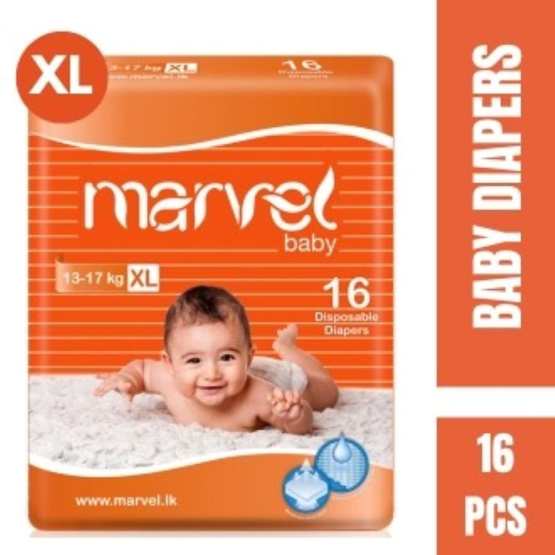 Marvel Diaper - XL ( Extra Large )- 16 Pcs - Kids Island - Toys & Baby Shop